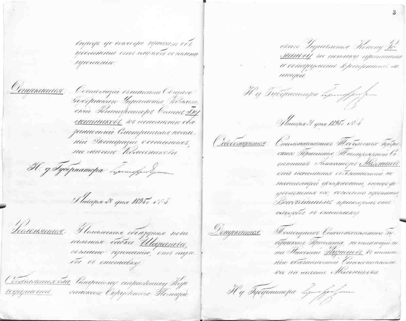 Книга приказов Г-на Тобольского губернатора на 1895 год | Президентская ...